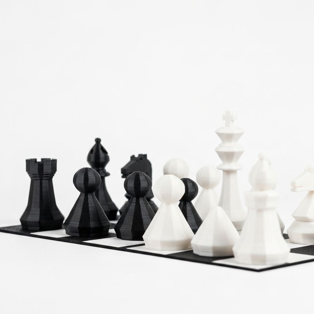Modern Minimalist Chess Set - Free STL Download | Printverse